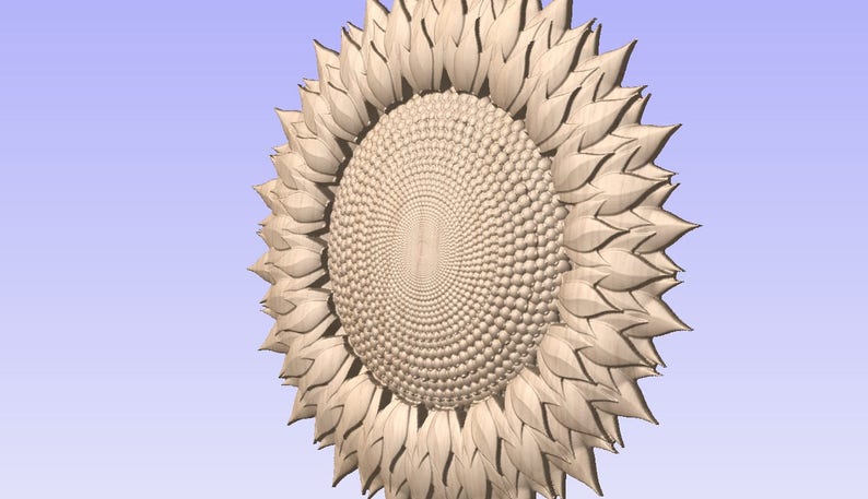 Sunflower STL Model File - Etsy