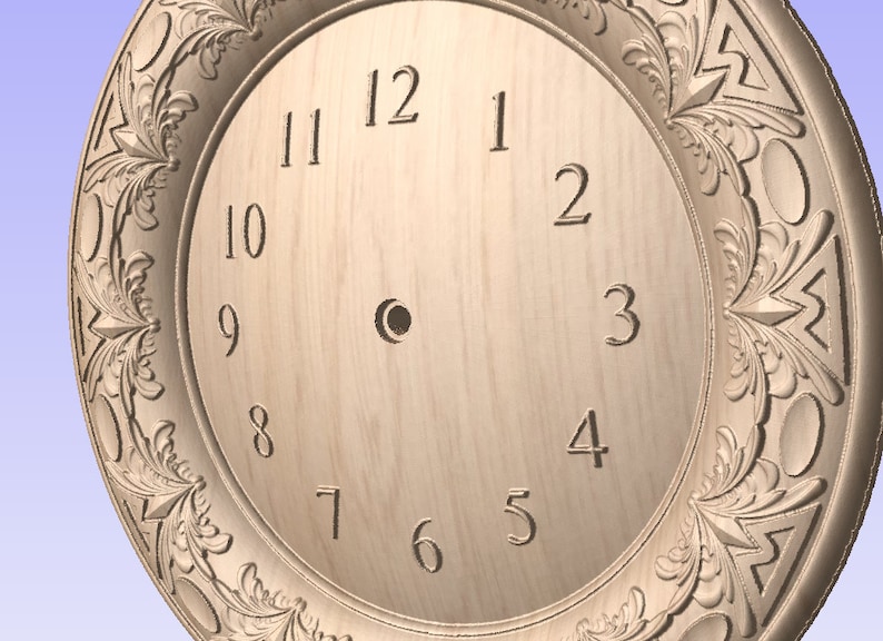 Round Decorative Wall Clock STL Model File - Etsy