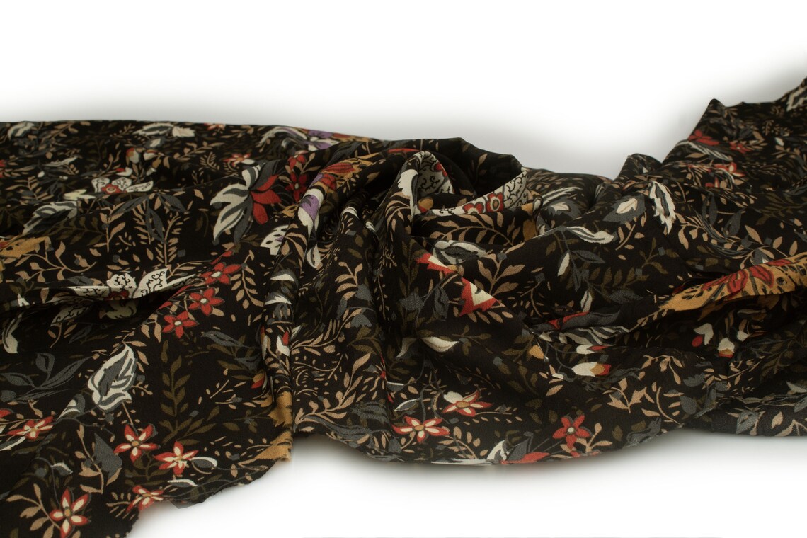 Silky Printed Fabric (design No. 4) 50 X 150 Cm - Etsy