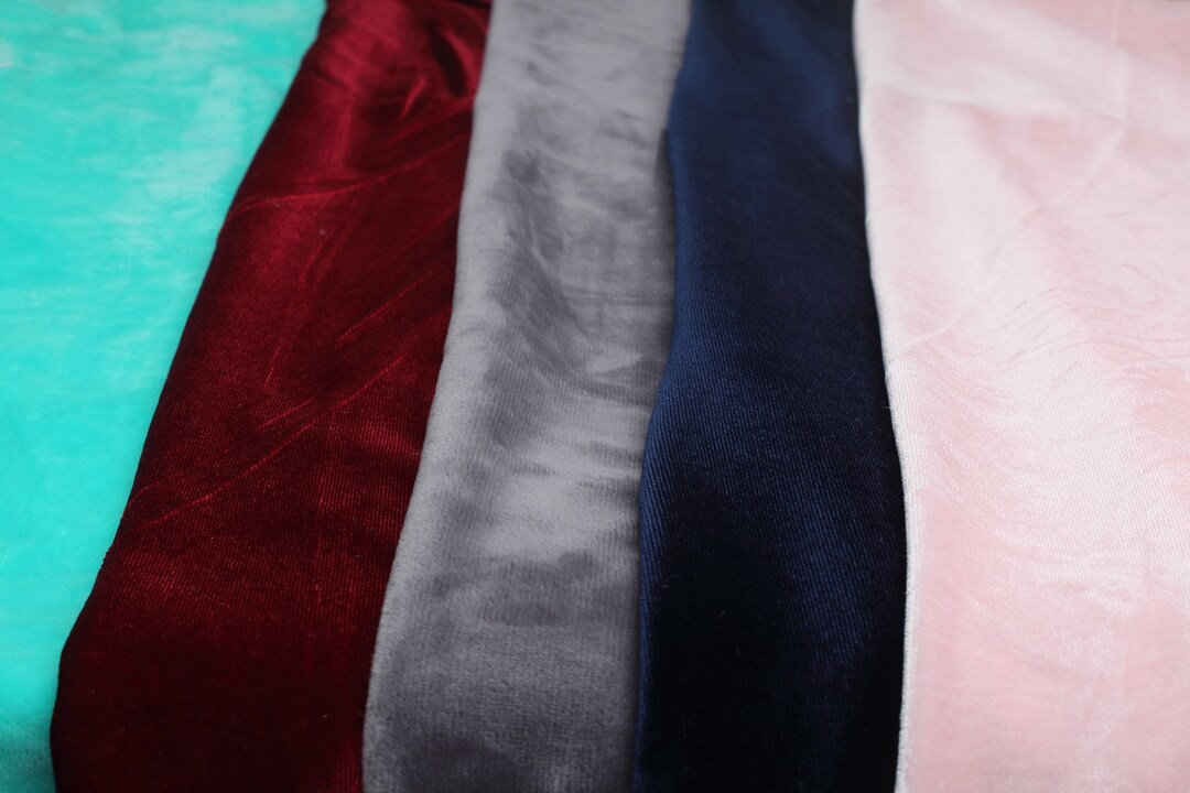 Velvet Velour Elastic Fabric 50 X 150 Cm - Etsy