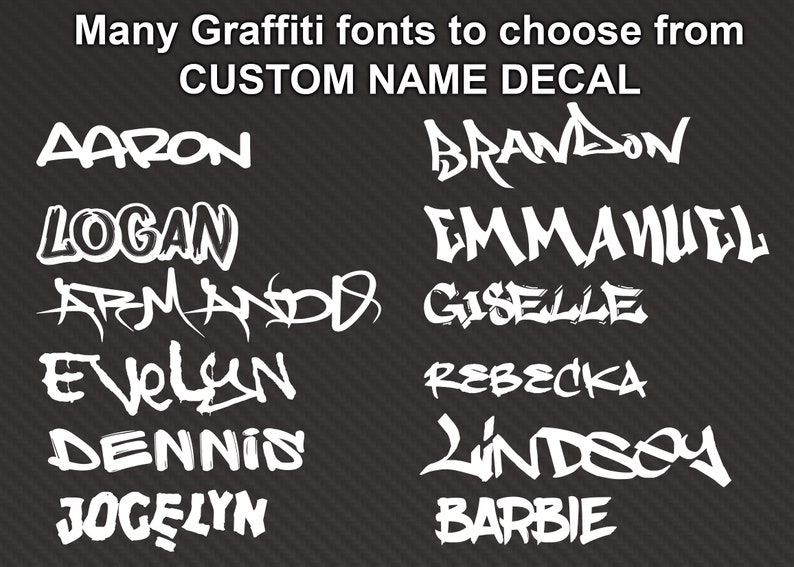 Graffiti Font Yeti Decal Yeti Name Decal Yeti Sticker | Etsy