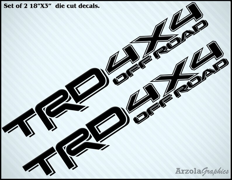 Toyota TRD 4X4 off Road Decal / Stickers BLACK All Tacomas - Etsy