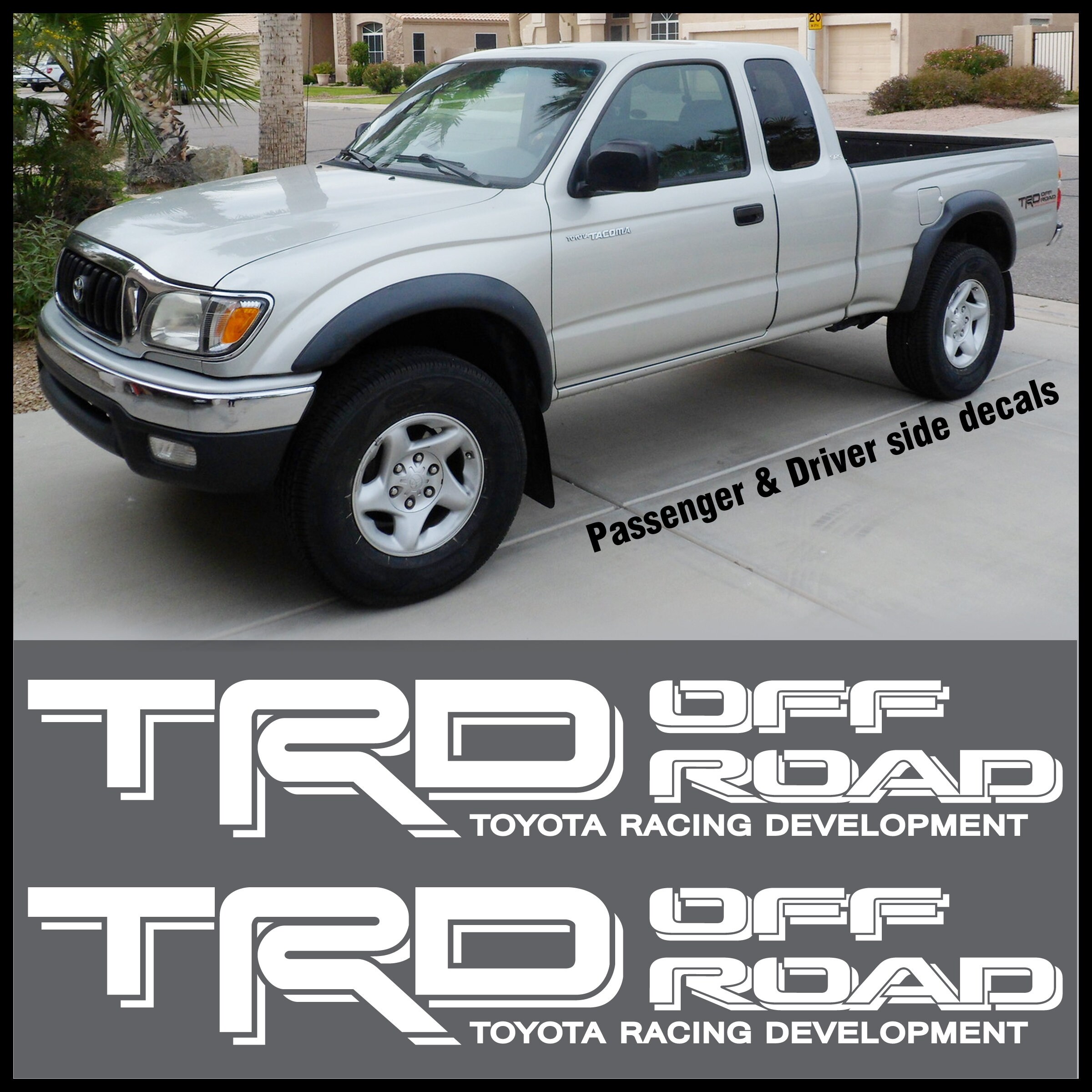 Toyota Trd off Road Decals Stickers 2 18x3 WHITE - Etsy