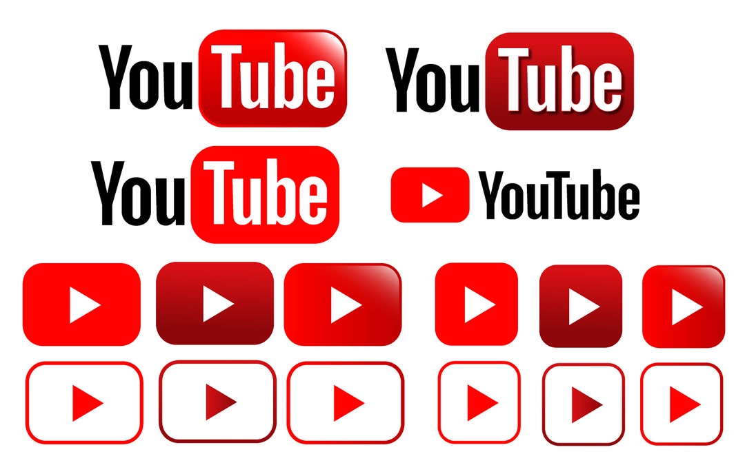 Youtube Logos Files (set 1) - Etsy
