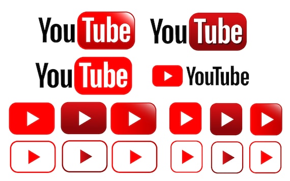 YouTube Logos Files set 1 | Etsy