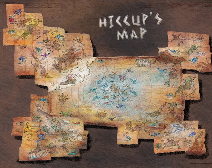 Poster of Hiccup's Map - Etsy