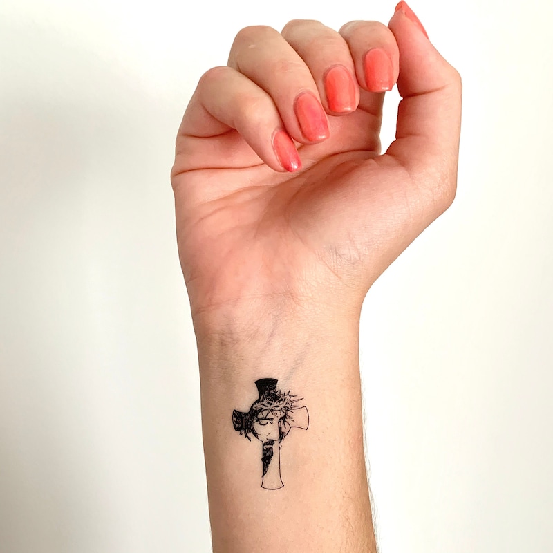 Temporary Tattoo Cross - Etsy