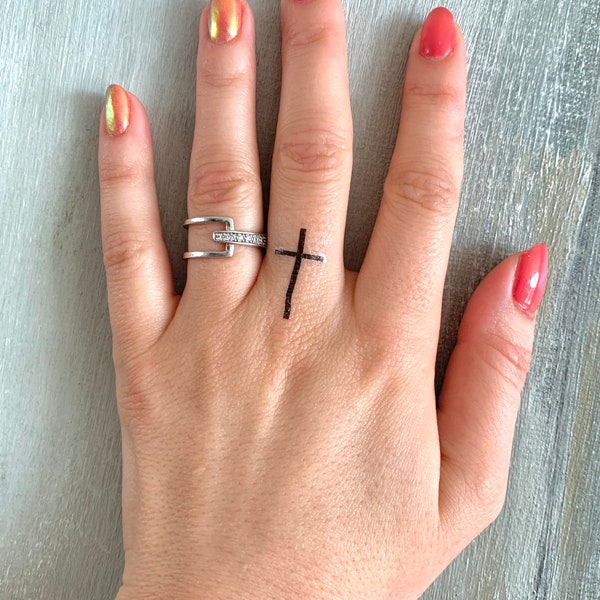 Temporary Tattoo Cross - Etsy