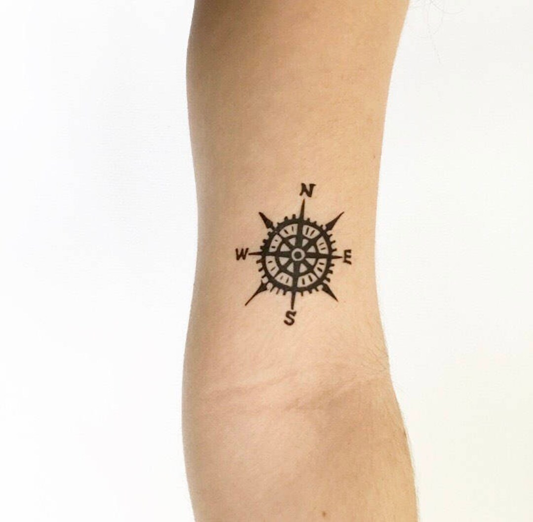 Compass Temporary Tattoo - Etsy