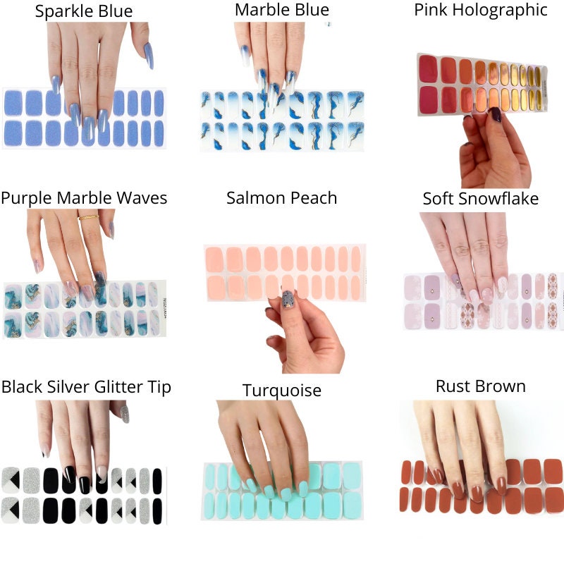 STARTERSET UV/LED With 2 Designs/colors Gel Nail Stickers of - Etsy