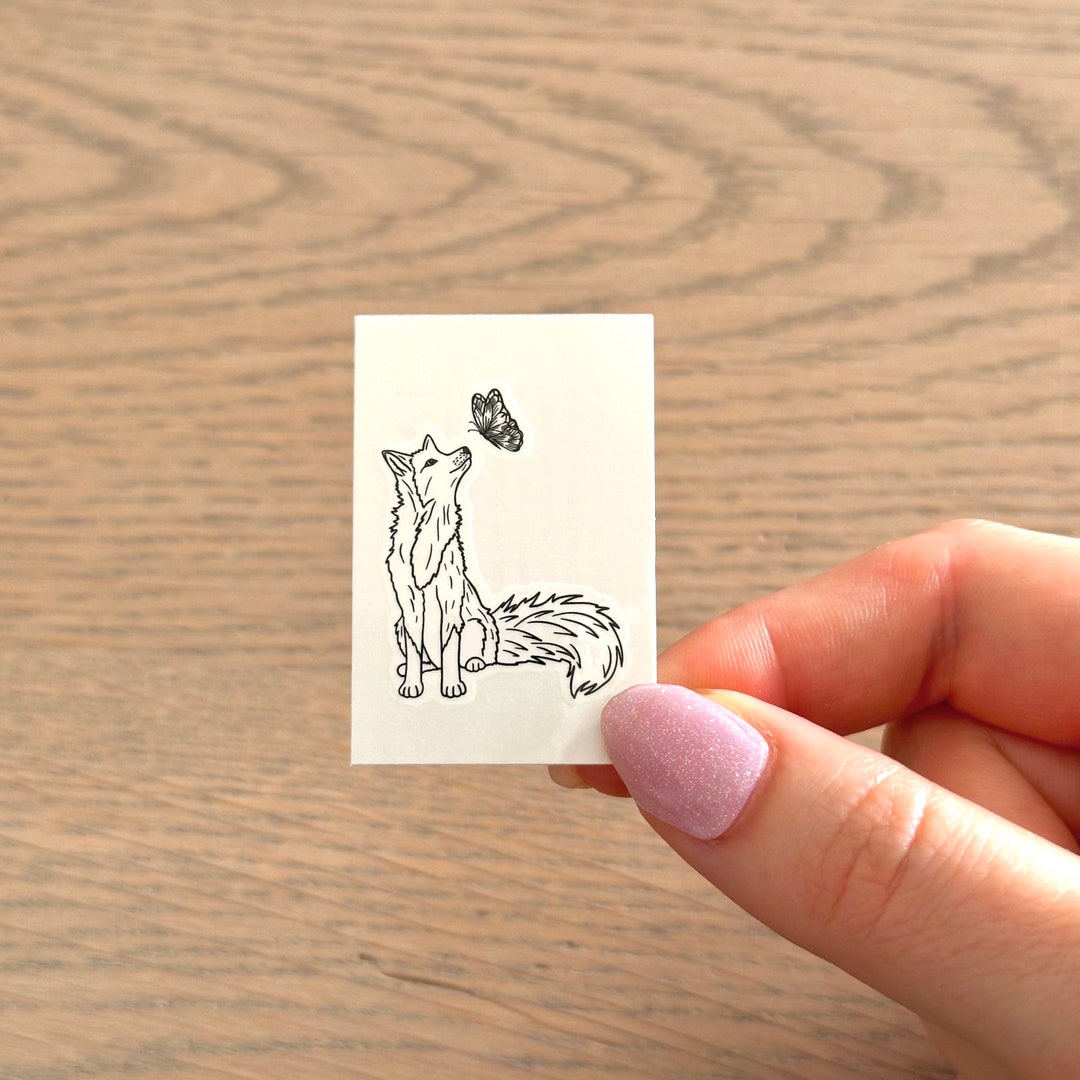 Wolf Butterfly (set of 2) - Temporary Tattoo - Etsy