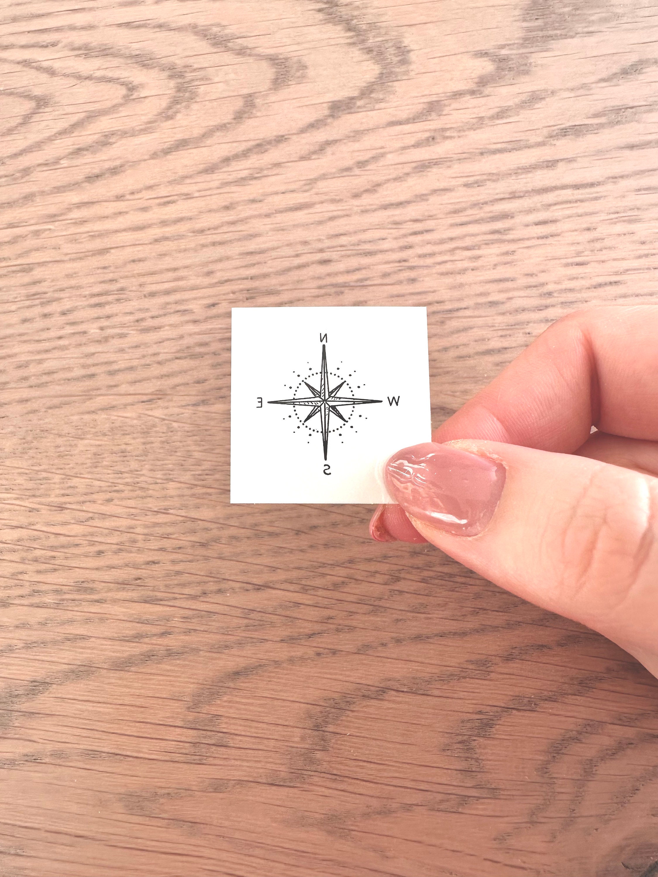 Karte Kompassrose Tattoo Compass Rose Temporary Tattoo Etsy