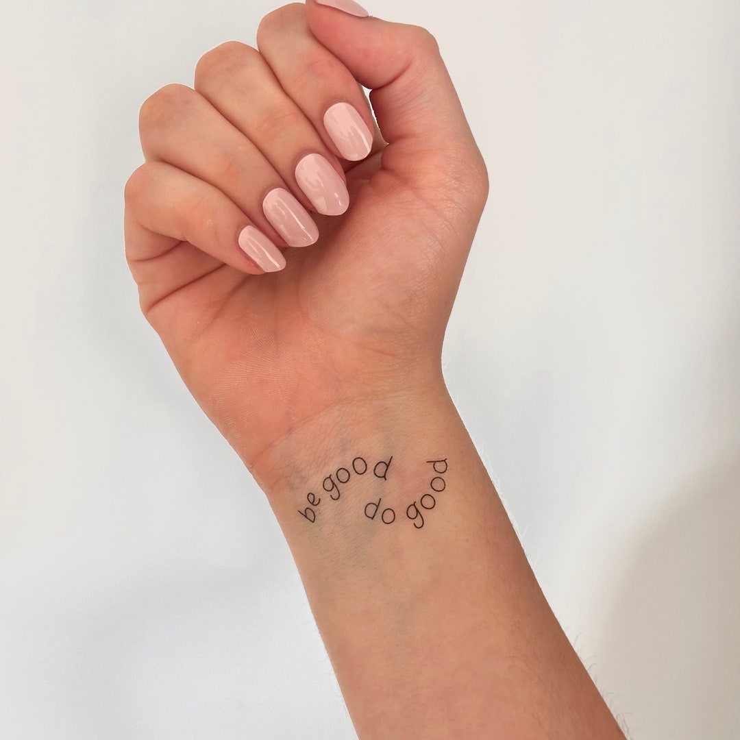 Be Good Do Good (set of 2) - Temporary Tattoo - Etsy