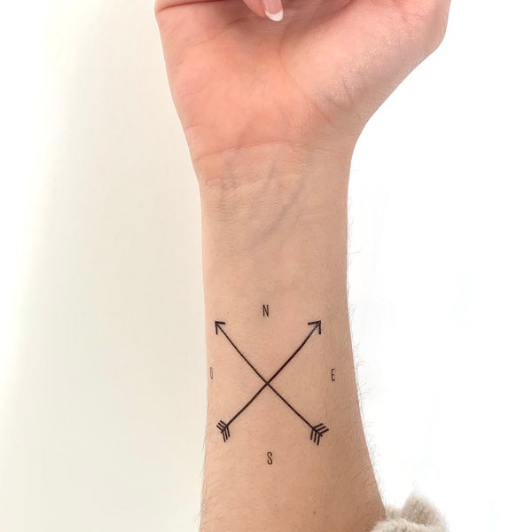 Temporary Compass Tattoo - Etsy
