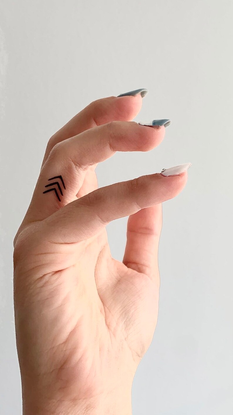 Chevron set of 4 Temporary Tattoo | Etsy