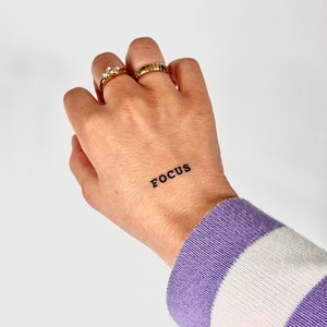 Focus (set of 2) - Temporary Tattoo - Etsy