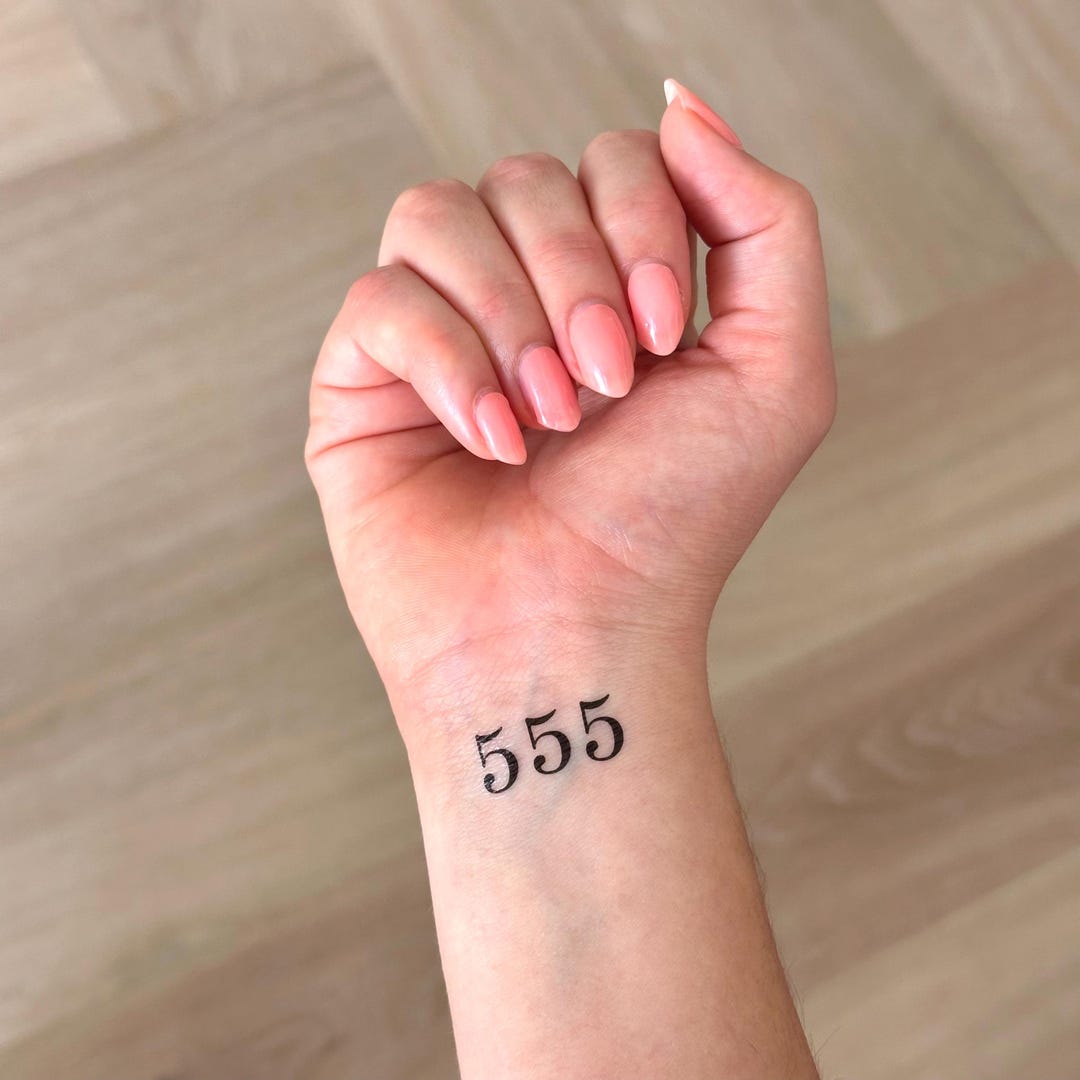 555 Angel Number (set of 2) - Temporary Tattoo - Etsy