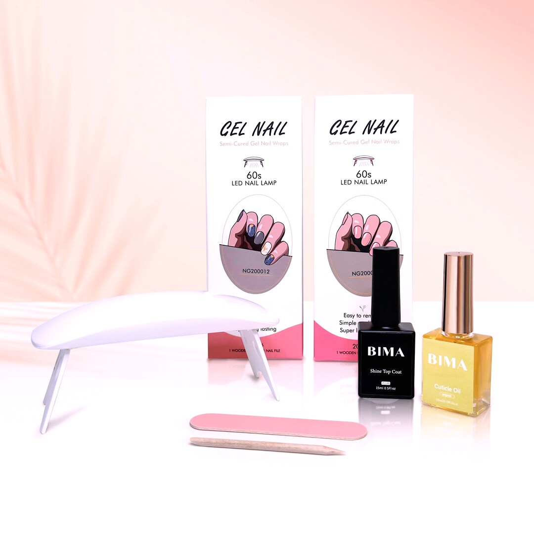 STARTERSET UV/LED With 2 Designs/colors Gel Nail Stickers of Your ...