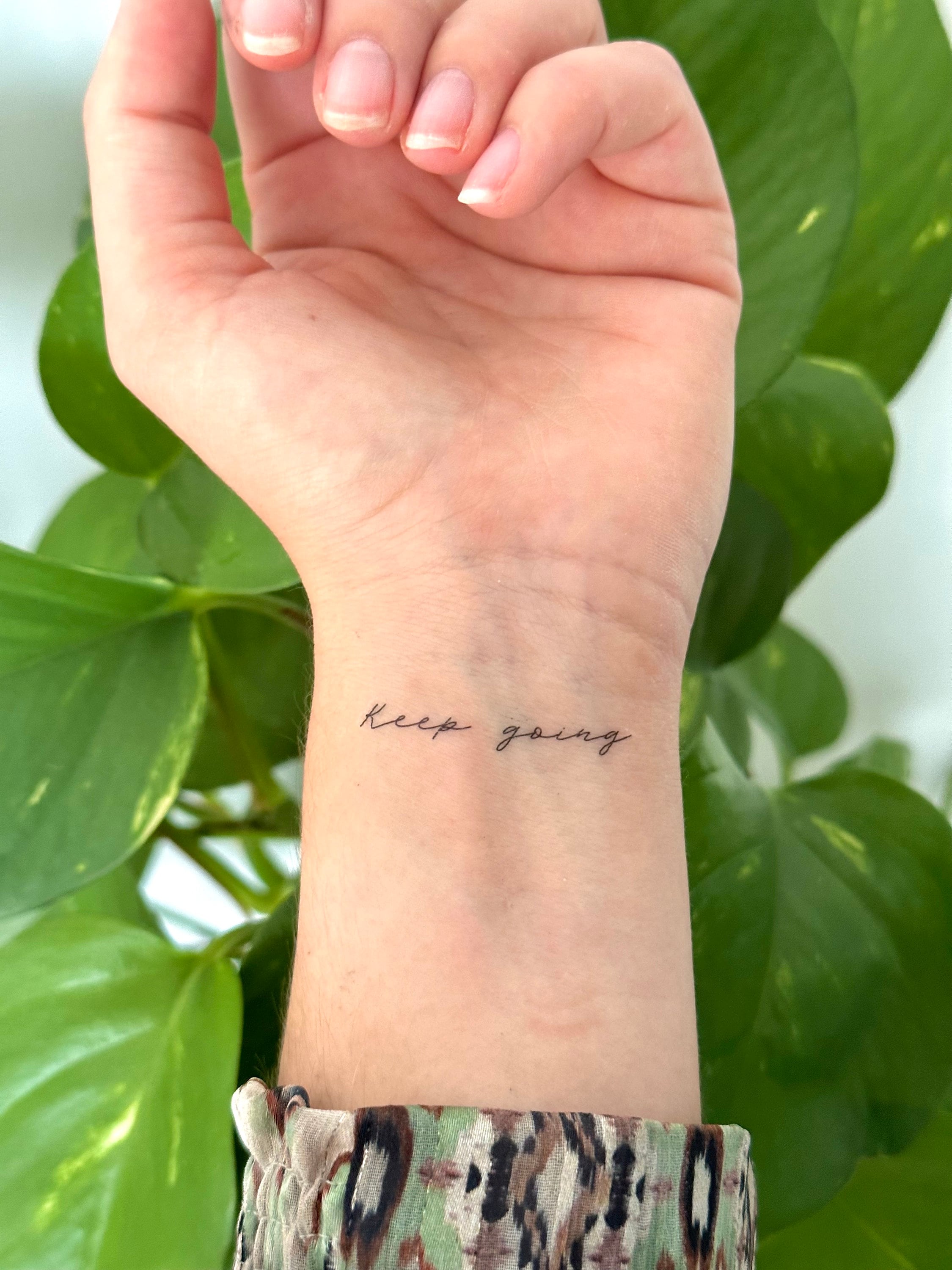 Keep Moving Forward Tattoo Wrist