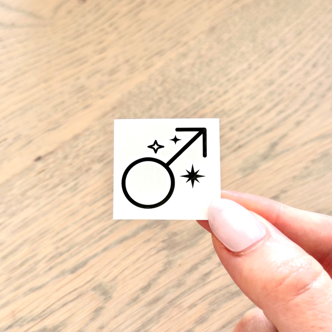 Mars Planet Symbol | Celestial Astrology (set of 2) - Temporary Tattoo ...