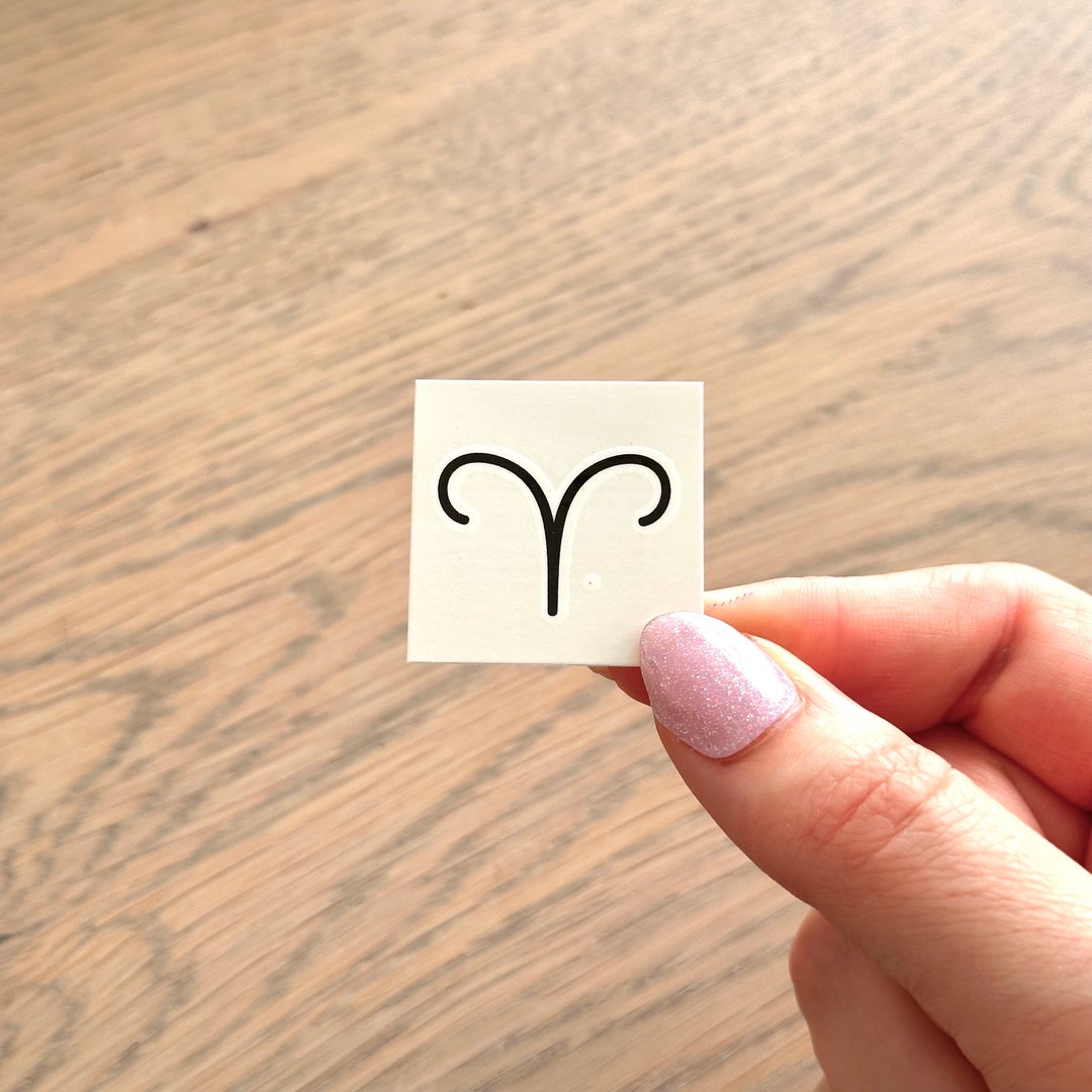Aries Zodiac Sign Simple (set of 2) - Temporary Tattoo - Etsy