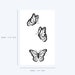 Triple Butterflies set of 2 Temporary Tattoo - Etsy