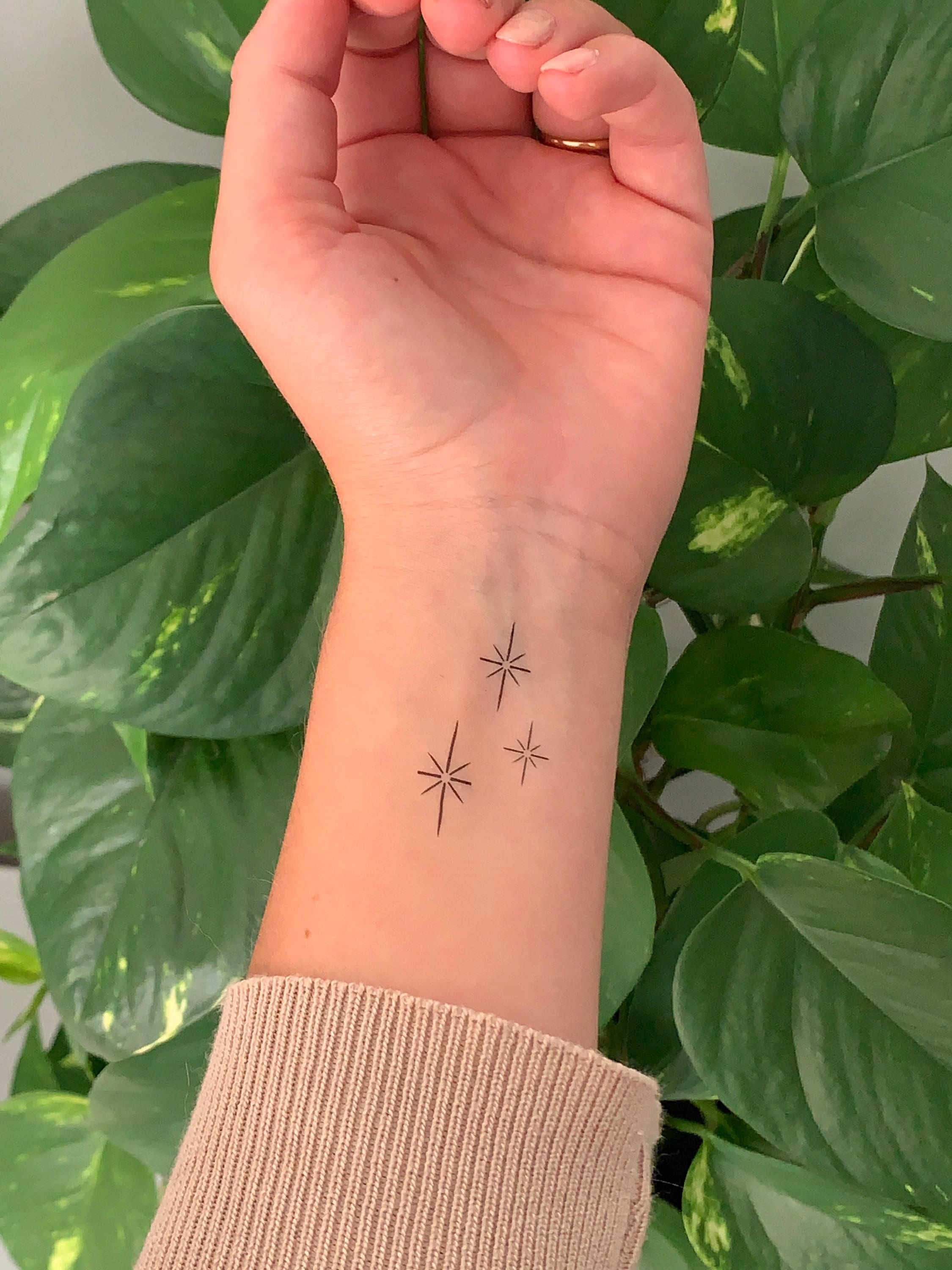 Stardust/sparkle set of 2 Temporary Tattoo - Etsy
