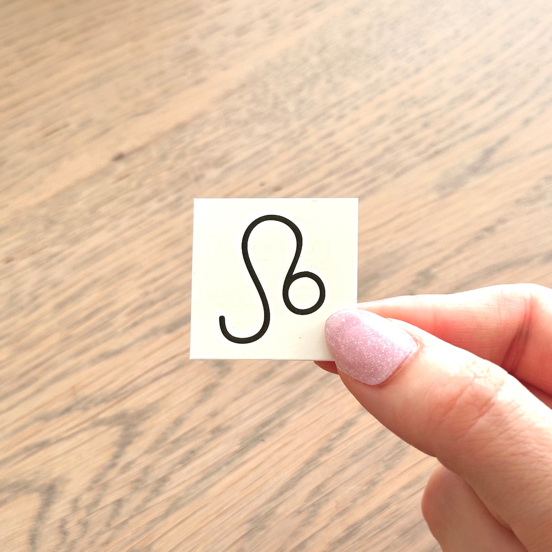 Leo Zodiac Sign Simple (set of 2) - Temporary Tattoo - Etsy