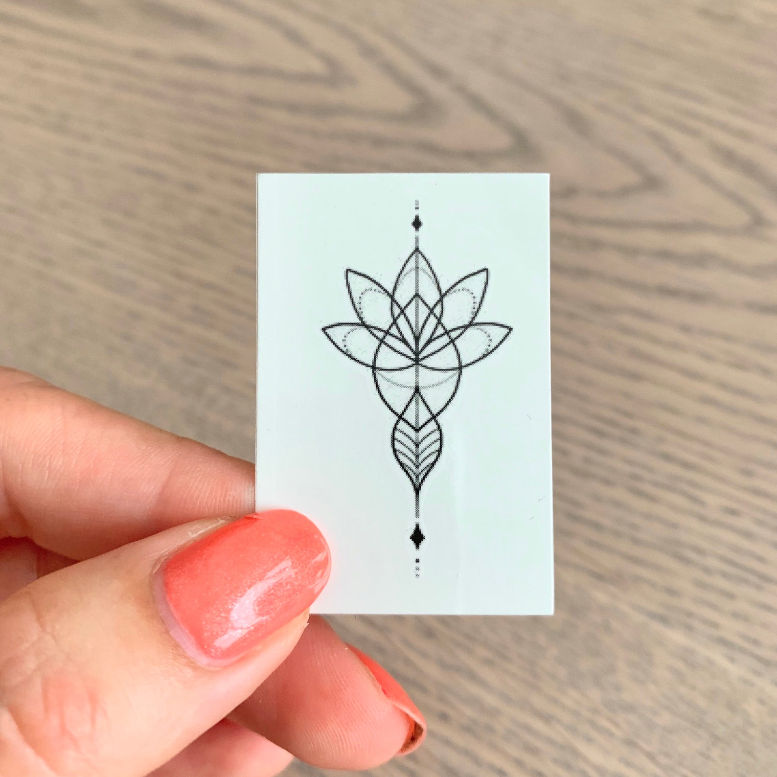 Fancy Lotus set of 2 Temporary Tattoo - Etsy