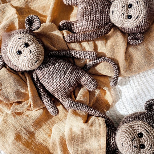 Mike the Monkey Amigurumi Crochet Pdf Pattern EN DK & NL - Etsy