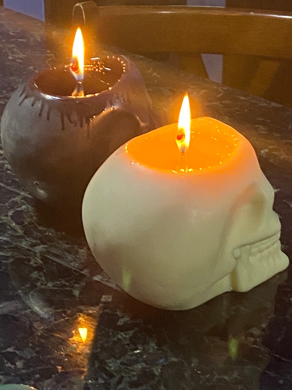 Large Skull Candle - Etsy