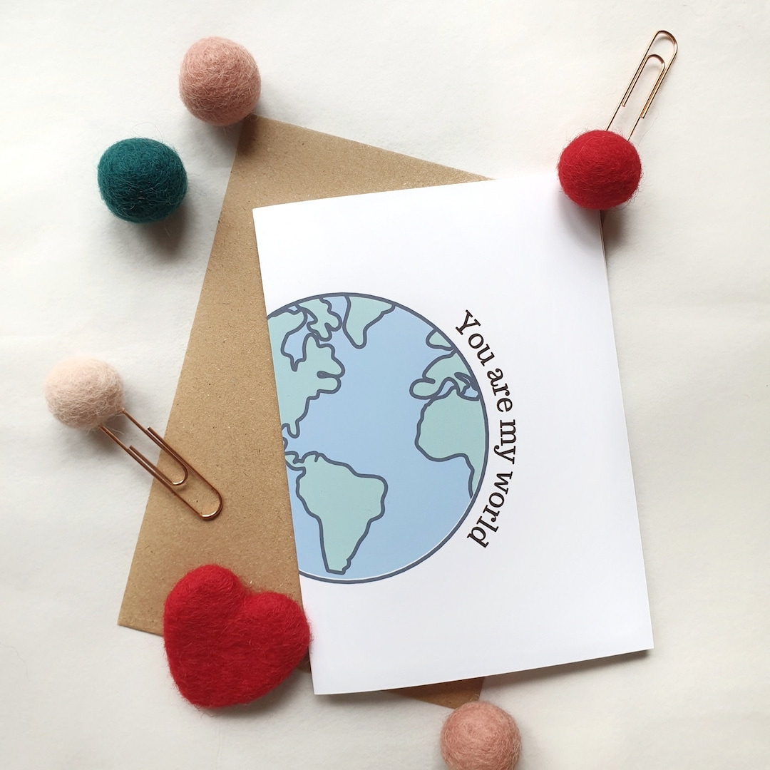 You Are My World - A6 Travel Print Fathers Day Greeting Card - Etsy UK
