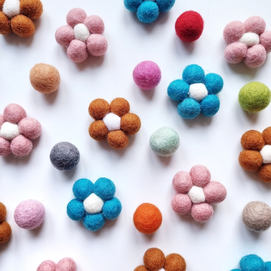 Custom Flower Curtain Holdback - Felt Ball Pom Pom Tie Backs - Etsy