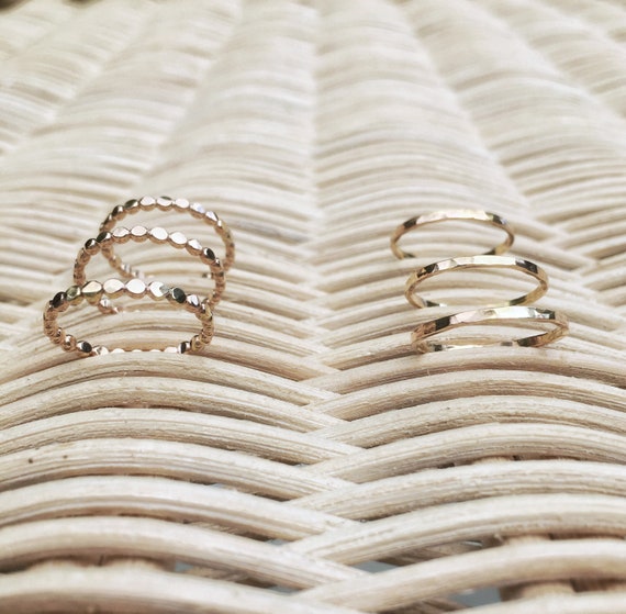 Classic 14k Gold Filled Hammered Ring Thin Hammered Gold - Etsy