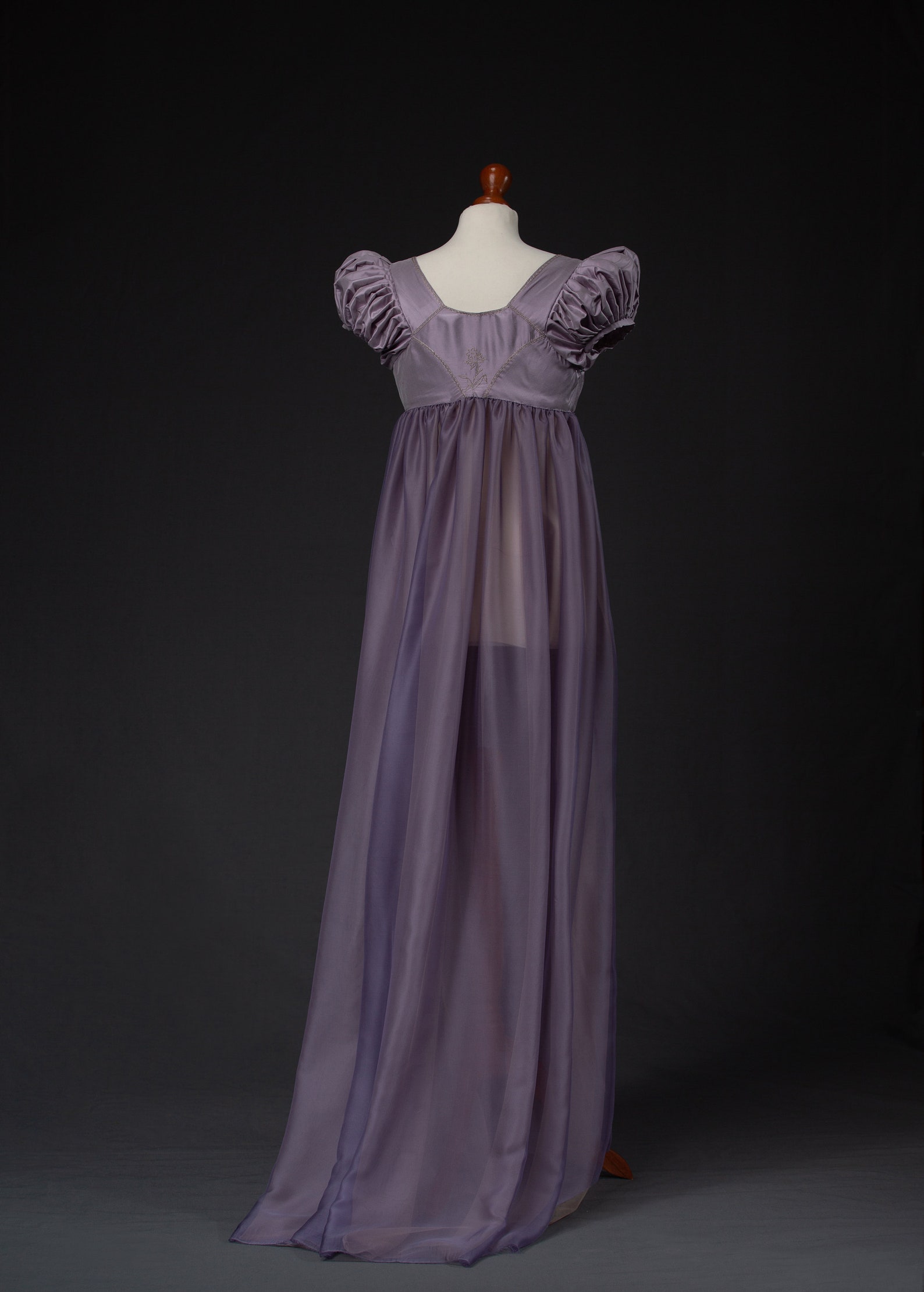 Violet Silk Regency Empire Dress - Etsy