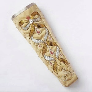 Bag Pochette Case for Fan in 18th Century Style, Hand Embroidered With ...