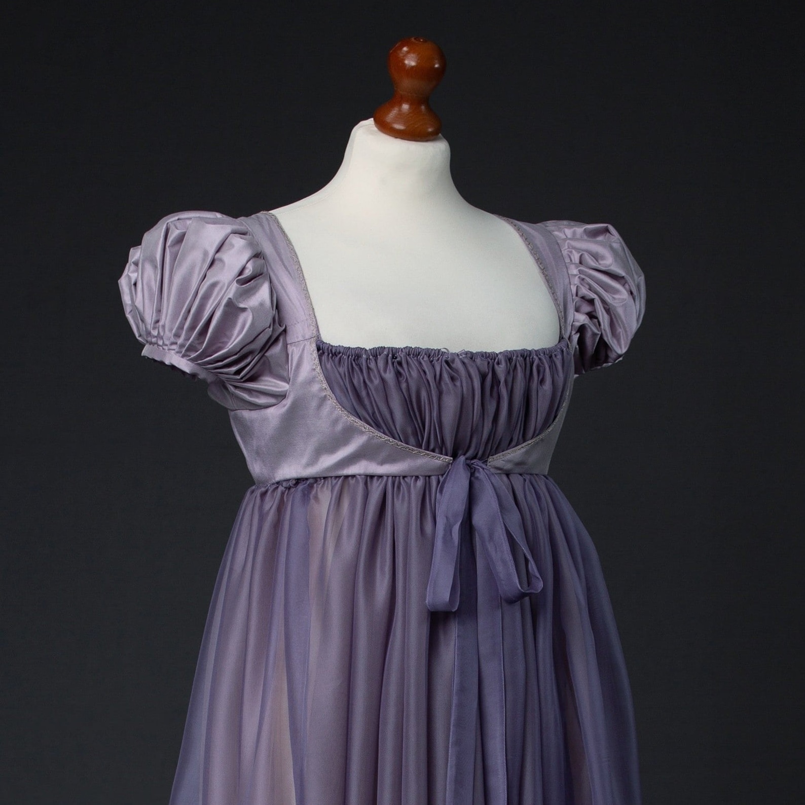 Violet Silk Regency Empire Dress - Etsy