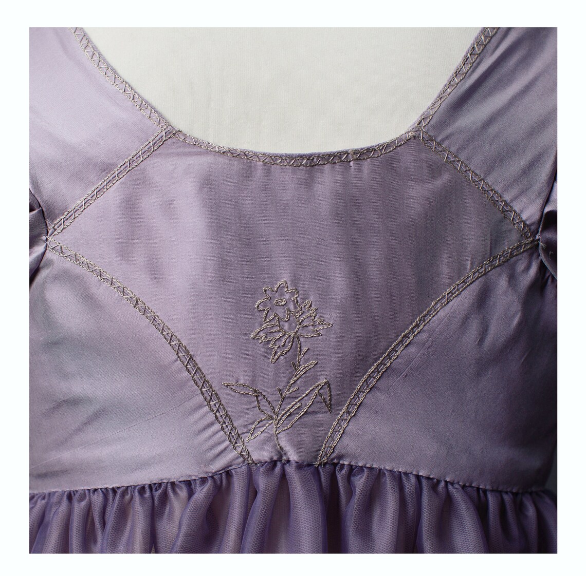 Violet Silk Regency Empire Dress - Etsy