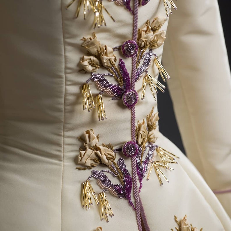 Hand Embroidered Silk Jacket in New Look Style, Customized, Haute ...