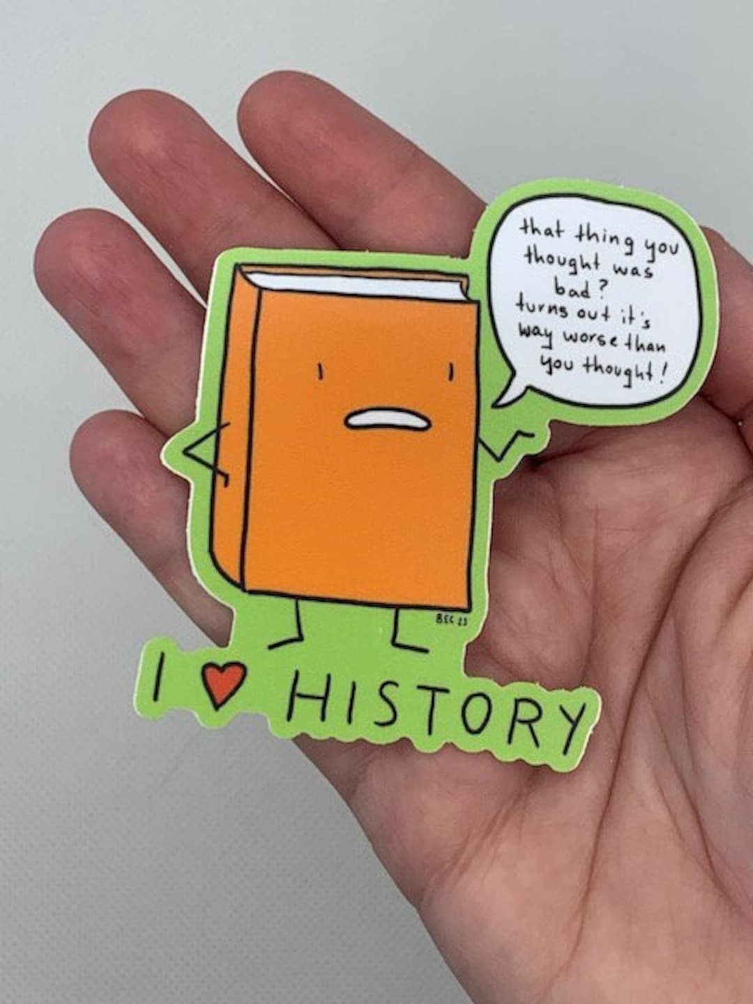 I Love History Sticker Pack Cute Vinyl Decals For Historians Etsy