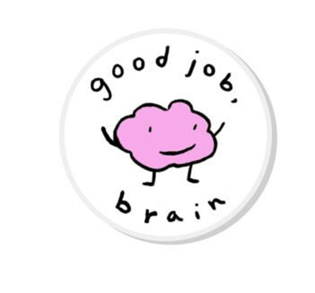 Good Job, Brain Sticker - Etsy