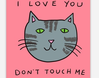 Dont Touch Me Cat - Etsy