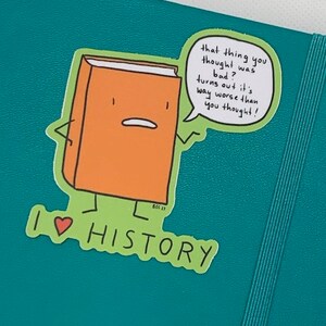 I Love History Sticker Pack: Cute Vinyl Decals for Historians - Etsy
