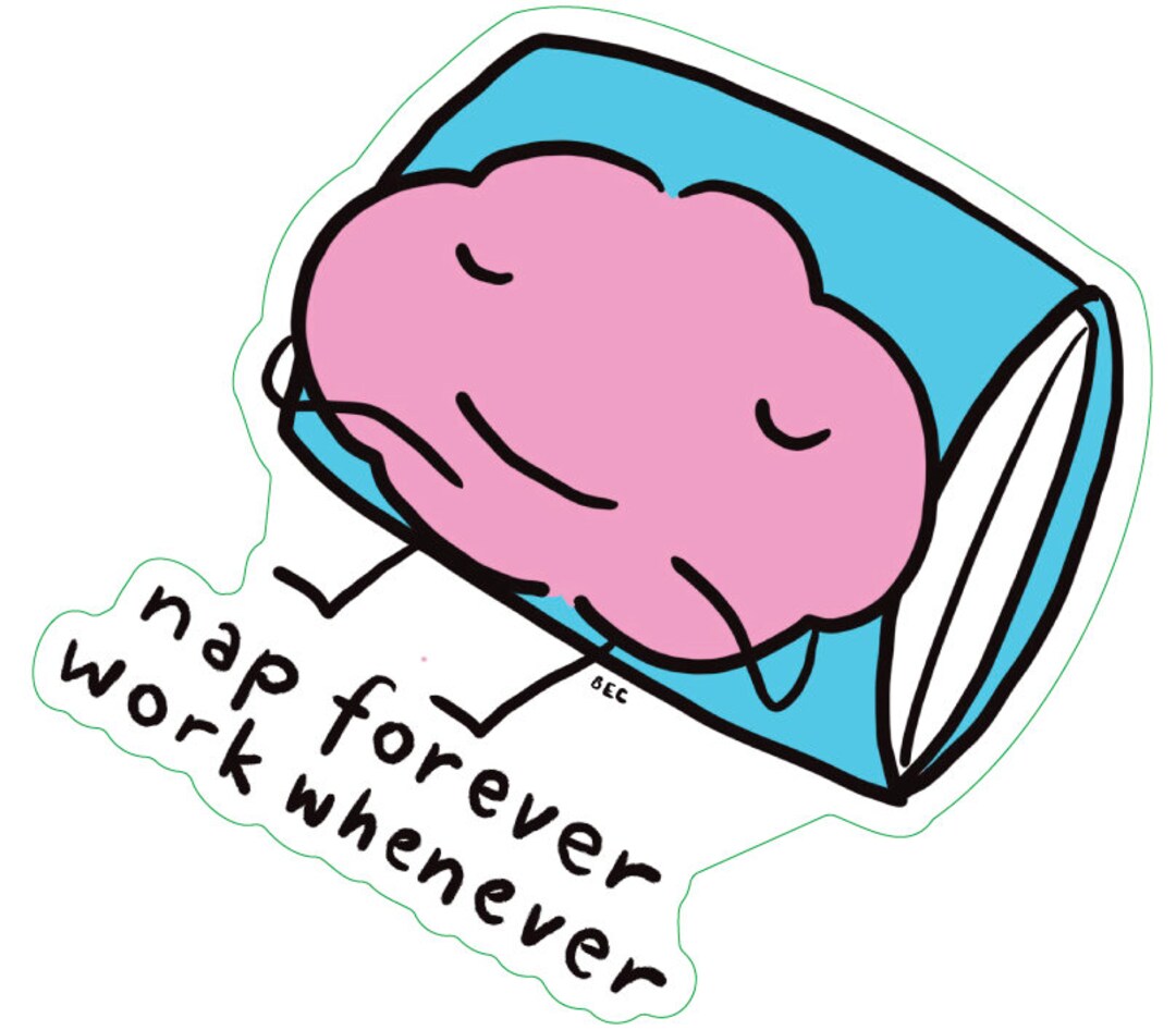 Nap Forever Vinyl Sticker - Cute Laptop Sticker - Etsy