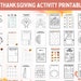 Thanksgiving Activities for Kids BUNDLE 2 - Printable Games, Coloring ...