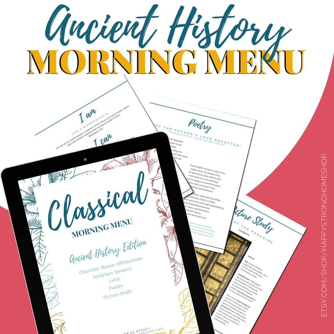 Ancient History Classical Morning Menu CC Cycle 1 FULL - Etsy