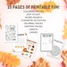 Thanksgiving Activities for Kids BUNDLE 2 - Printable Games, Coloring ...