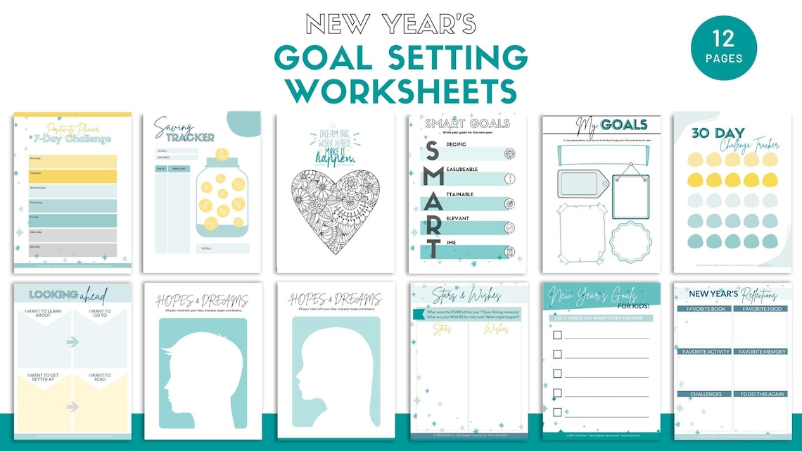 Goal Setting Printable for Kids (new Year’s, Growth Mindset, PDF) - Etsy