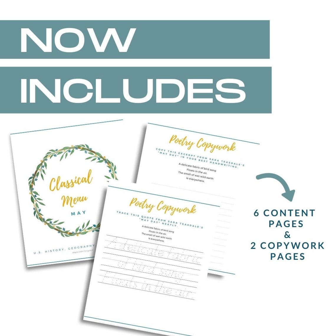 MAY Classical Morning Menu Printable morning Time / Circle - Etsy