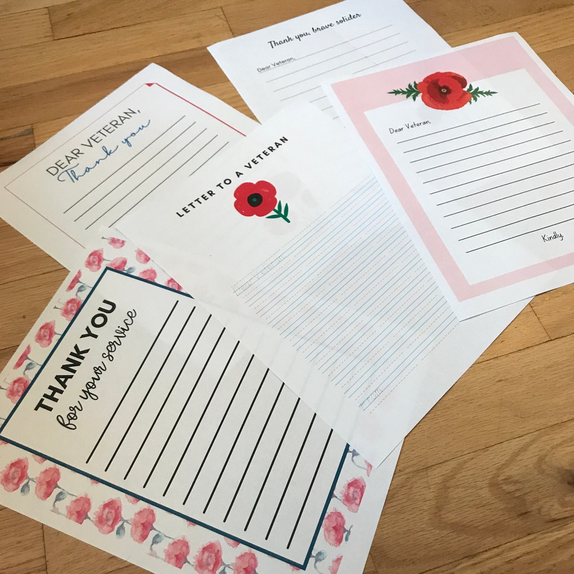 Printable Veterans Day Letter Template for Kids – Homeschool, Classroom ...